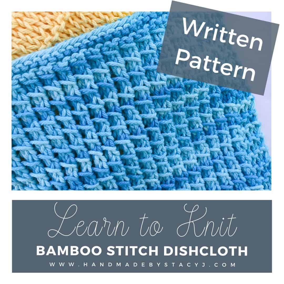 Bamboo Stitch Dishcloth - Knit and Crochet | Handmadebystacyj