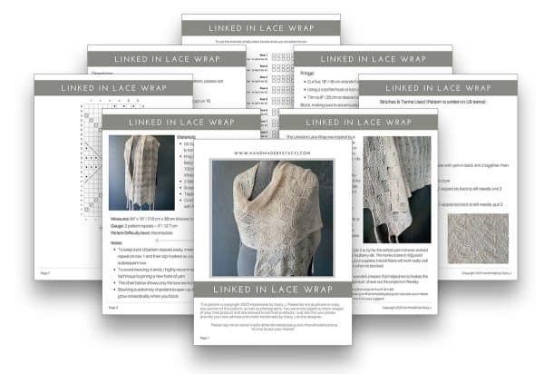 Linked in Lace Wrap - Handmadebystacyj