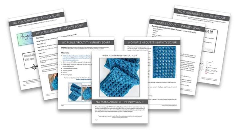 No Purls About It - One Hank Infinity Scarf - Handmadebystacyj