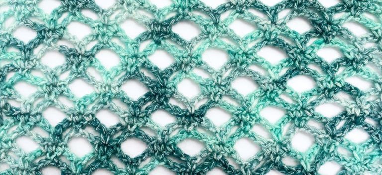 How to crochet the Double Diamond Mesh stitch - Handmadebystacyj